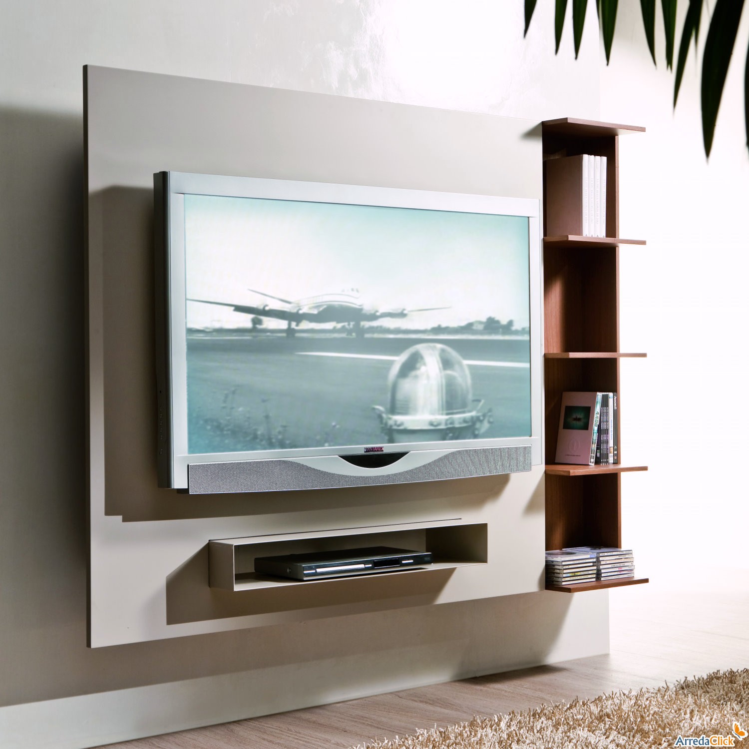 visuel support mural tv et decodeur